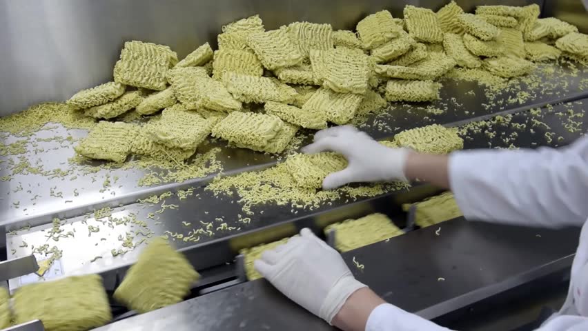 noodle production line packing factory Stock Footage Video (100% ...