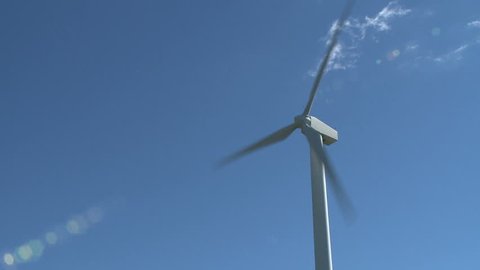 Single Blade Wind Turbine Function Plants Stock Footage Video (100% ...