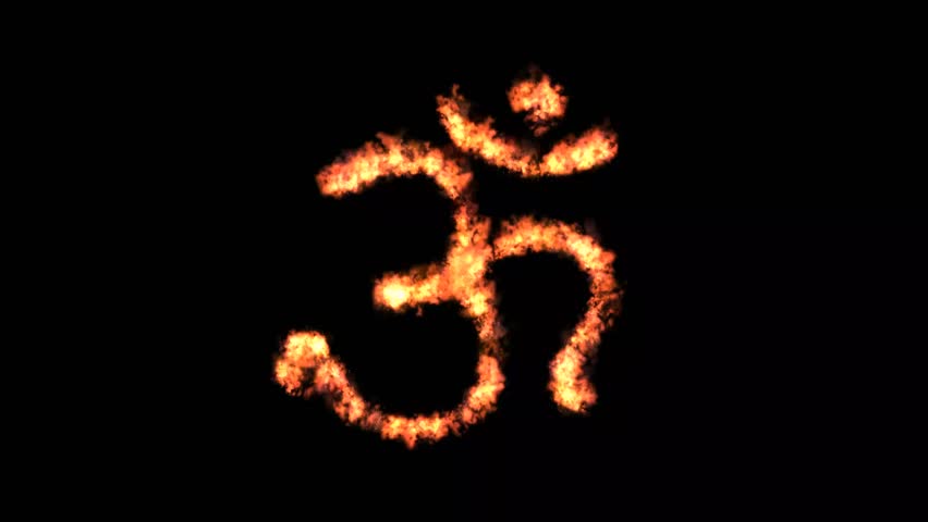 Om Symbol On Fire Stock Footage Video (100% Royalty-free) 19290886 ...