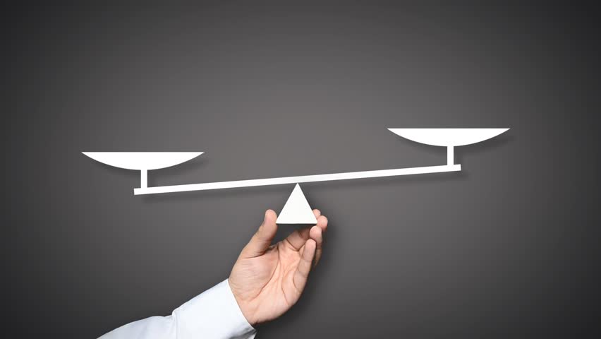 Scales in the Hands. Balanced 스톡 동영상 비디오(100% 로열티프리) 19297375 ...