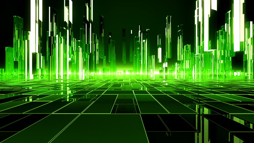 virtual landscape green clean digital environment Stock Footage Video ...