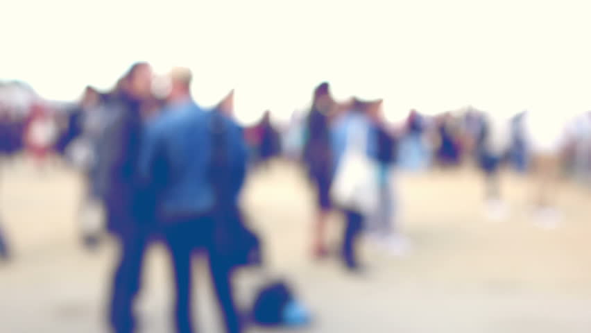casual crowd out focus people talk Stock Footage Video (100% Royalty ...