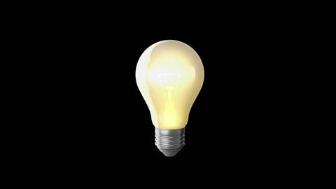 Blinking Yellow Lamp Bulb Turns On Stock Footage Video (100% Royalty ...