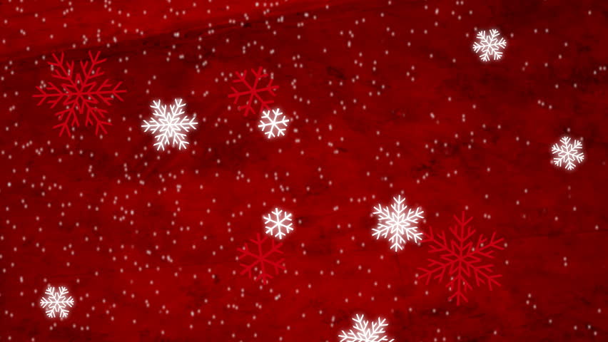 snow falling over grungy red backdrop Stock Footage Video (100% Royalty ...