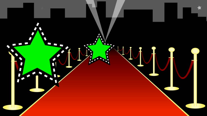Film Star Animated Illustration with Stock Footage Video (100% Royalty ...