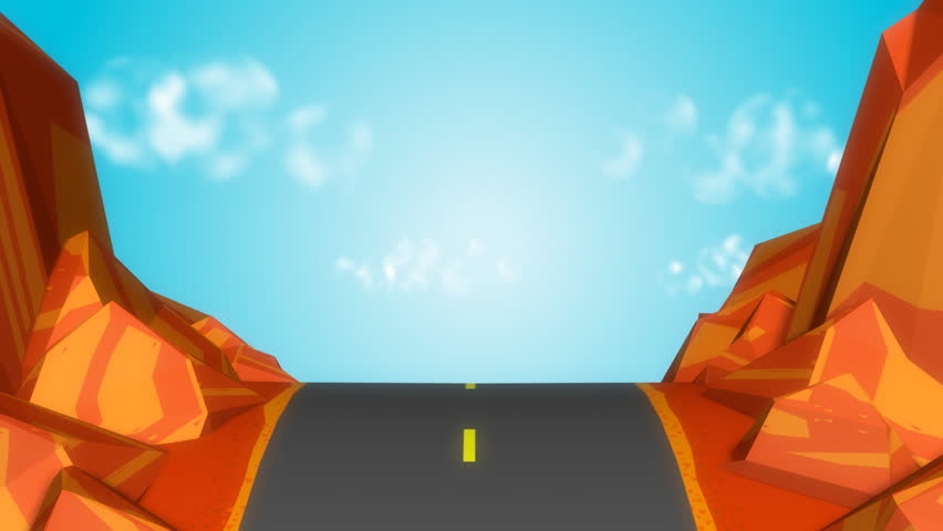 3d ride through cartoon style canyon Stock Footage Video (100% Royalty ...