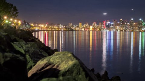 Time Lapse Downtown San Diego Planes Stock Footage Video (100% Royalty ...