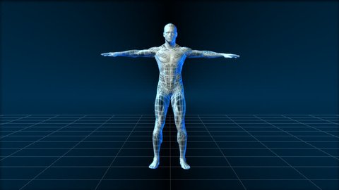 High Tech Man Profile Orbit Seamless Stock Footage Video (100% Royalty ...