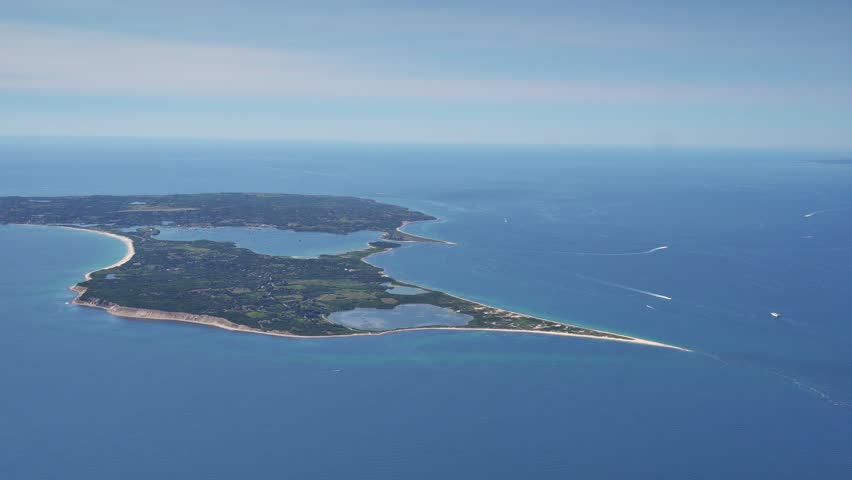 block island wide aerial establishing part Stock Footage Video (100% ...