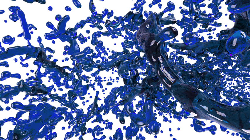 big splashes blue liquid oil Stock Footage Video (100% Royalty-free ...