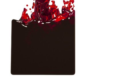 Red Paint Flow Fills Container Slowly Stock Footage Video (100% Royalty ...