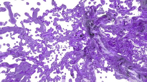 Big Purple Splashes Slow Motion Water Stock Footage Video (100% Royalty ...