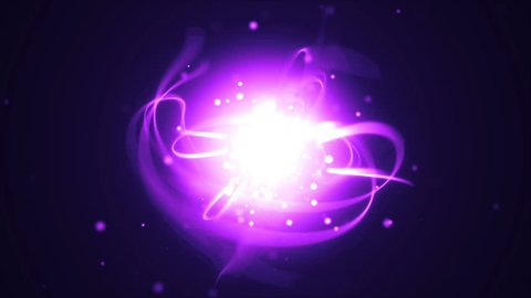 Blue Shining Cosmic Vector Atom Model Stock Vector (Royalty Free ...