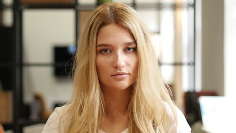 Beautiful Girl Inviting People Avail Opportunity Stock Footage Video ...