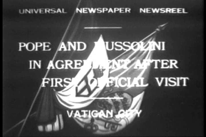 pope puis ix benito mussolini agreement Stock Footage Video (100% ...