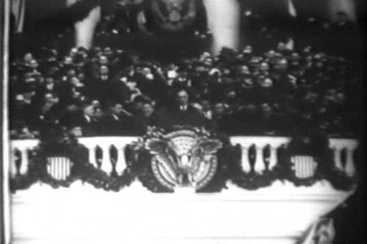 highlights fdr's inauguration speech 1933 1930s Stock Footage Video ...