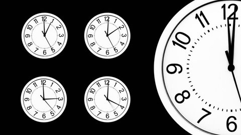 Time Lapse Multiple Clocks Stock Footage Video (100% Royalty-free ...