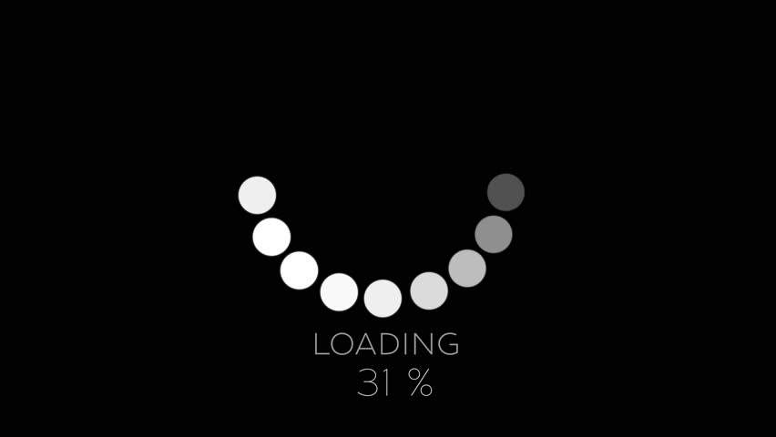 4k computer loading sign animation black Stock Footage Video (100% ...