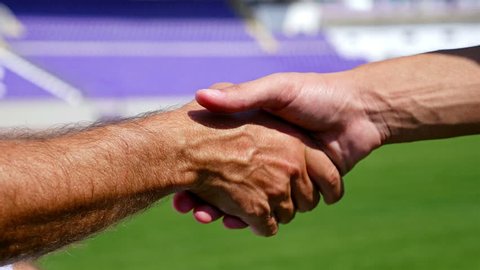 Football Players Changing Their Shirts Shaking Stock Footage Video (100 ...