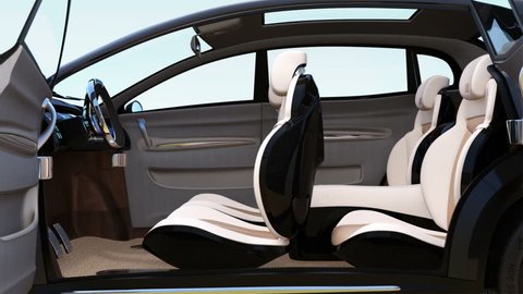 3d Animation Autonomous Suv Car Interior Stock Footage Video (100% ...