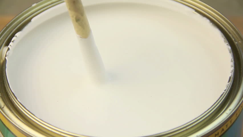 Mixing and Stirring White Paint Stock Footage Video (100% Royalty-free ...