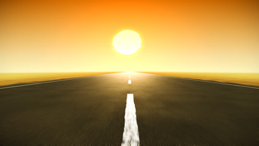 two-lane looping road sunset motion blur Stock Footage Video (100% ...