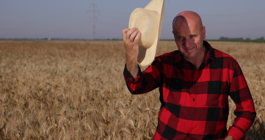 farmer salute taking off his hat Stock Footage Video (100% Royalty-free ...