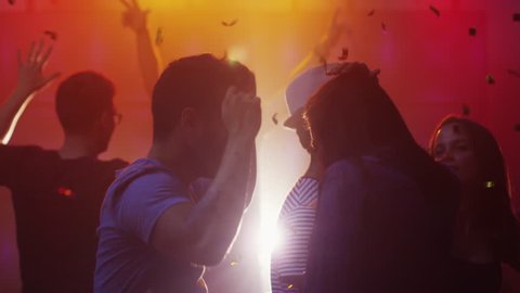 People Dancing Having Fun Raising Hands Stock Footage Video (100% ...