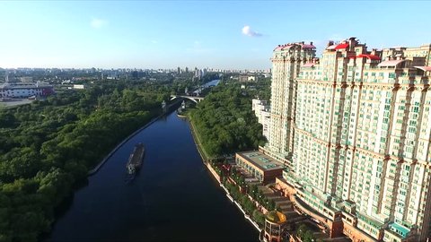 Aerial View Moscow Residential Complex Alye Stock Footage Video (100% ...