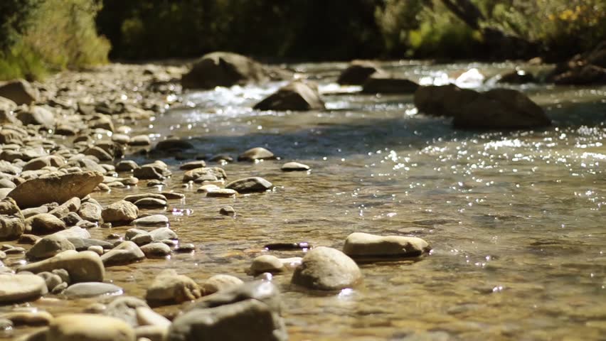 Let River Flow Seamless Mountain River Stock Footage Video (100% ...
