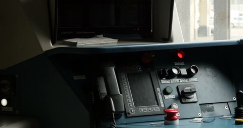 Interior Train Conductor Cabin All Buttons: video de stock (totalmente ...