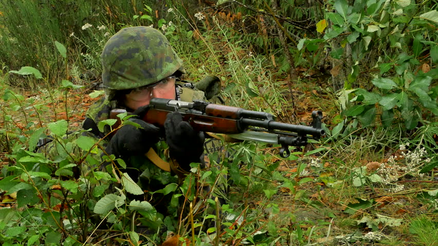 4k soldier firing rifle gun camouflage Stock Footage Video (100% ...