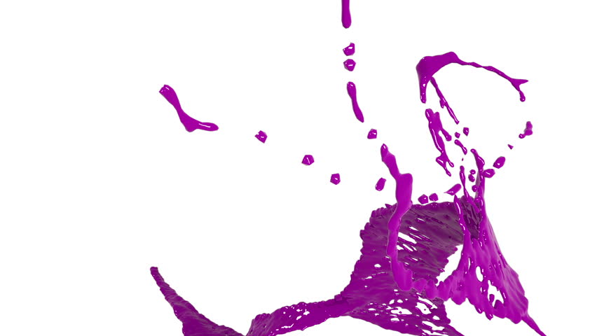 purple splash liquid slow motion colored Stock Footage Video (100% ...