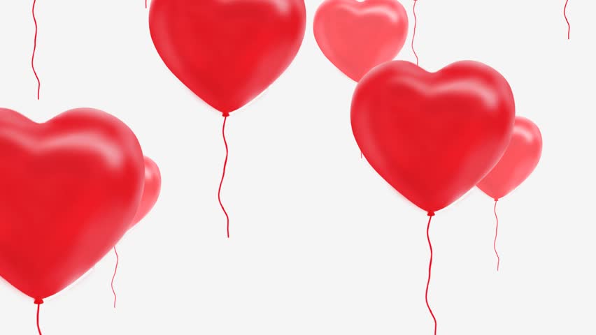 Red Balloons in the Shape Stock Footage Video (100% Royalty-free ...
