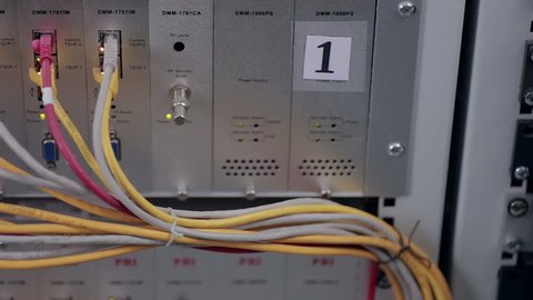 Supercomputer Cables Lamps Close Stock Footage Video (100% Royalty-free ...