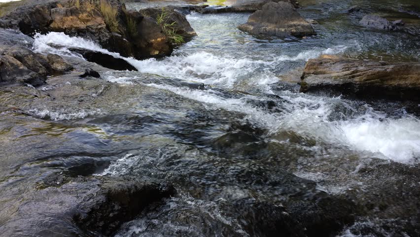 river flows over rocks this beautiful Stock Footage Video (100% Royalty ...
