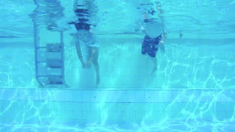 Woman Underwater Wave Swim Away Female Stock Footage Video (100% ...