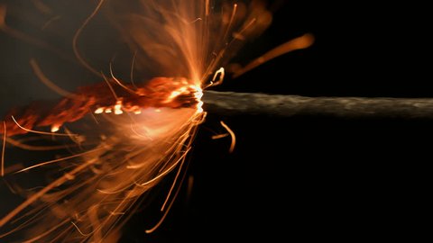 Lit Fuse Burning On Black Background Stock Footage Video (100% Royalty ...