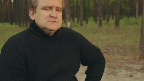 Portrait Man Pines Wood Stock Footage Video (100% Royalty-free ...