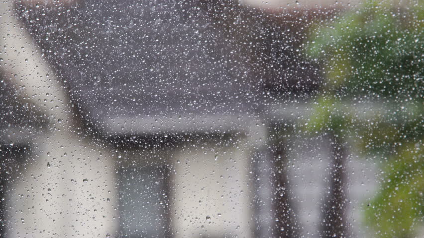 rain drops rolling down window Stock Footage Video (100% Royalty-free ...