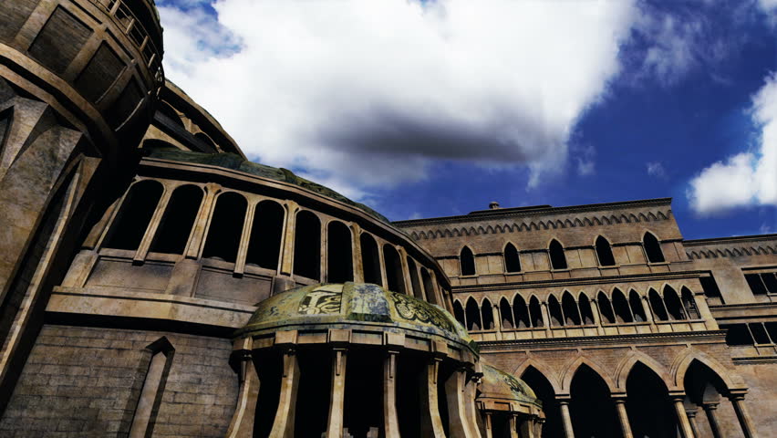 Byzantine Constantinople Clouds Timelapse Realistic Stock Footage Video ...