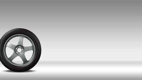 Wheel New Tires Rolling Left Right Stock Footage Video (100% Royalty ...