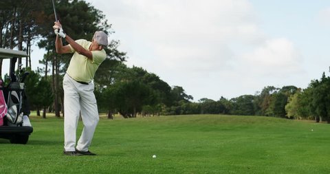 Golfer Playing Golf Golf Course Stock Footage Video (100% Royalty-free ...
