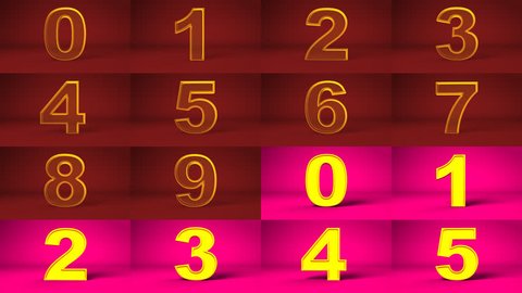 Numbers Colourful Set Vintage Style Vector Stock Vector (Royalty Free ...