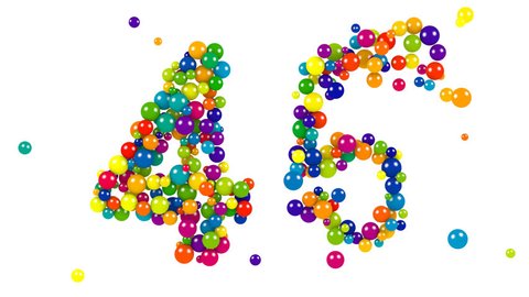 Number 45 Over White Background Red Stock Footage Video (100% Royalty ...