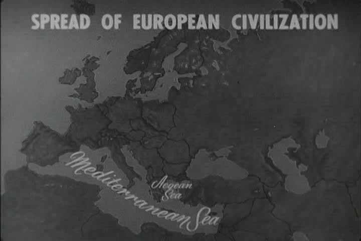 animated map shows spread european civilization Stock Footage Video ...
