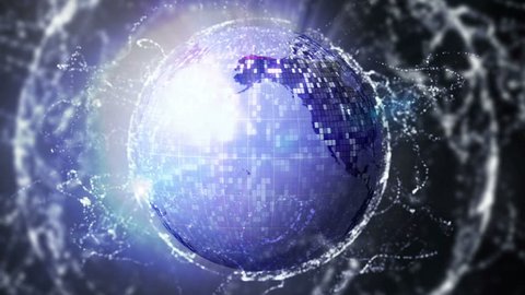 Earth Disco Ball Particle Stock Footage Video (100% Royalty-free ...