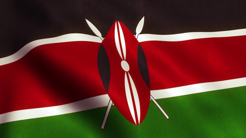 Kenya Flag. Seamless Looping Animation. Stock Footage Video (100% ...