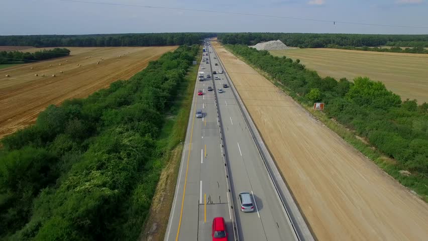 trucks turn off road go around Stock Footage Video (100% Royalty-free ...