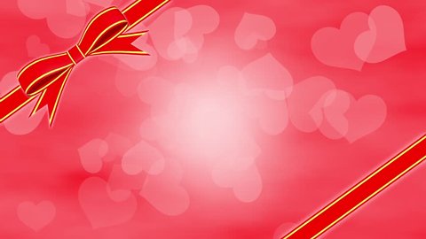 Ribbon Wrapping Slanting Heart Background Stock Footage Video (100% ...